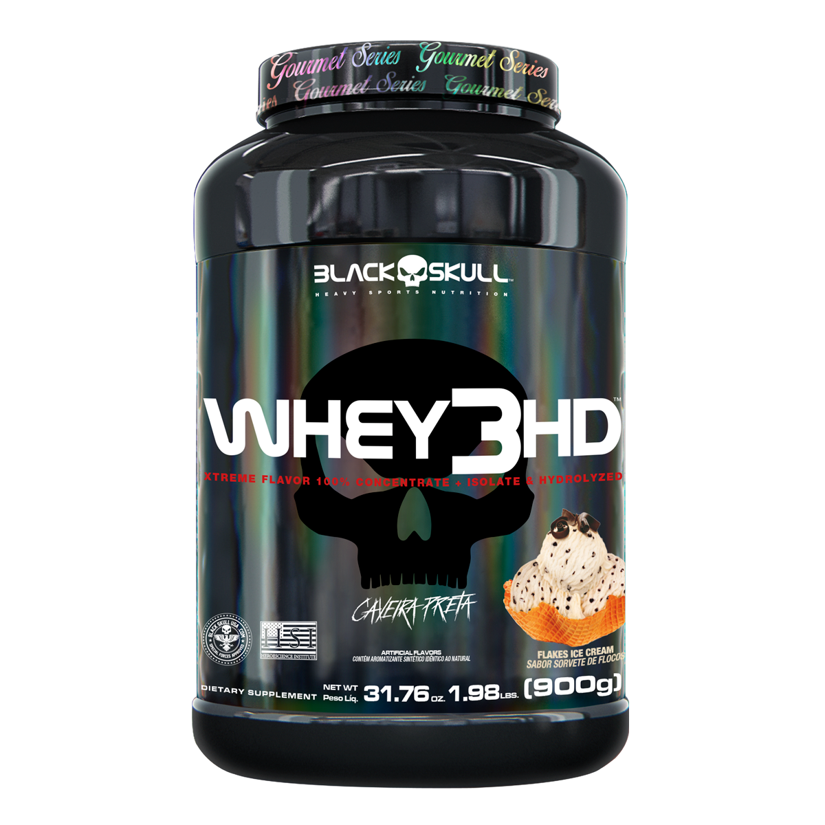 Whey 3hd Gourmet Black Skull - 900g (WPC, WPI and WPH ...